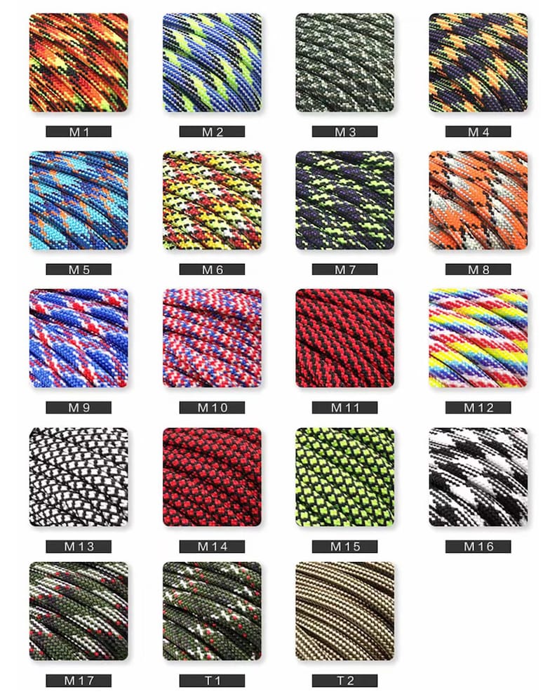 100 Ft 550 Paracord, 7 Strand Parachute Cord, DIY Craft Cord (dia: 4mm ...