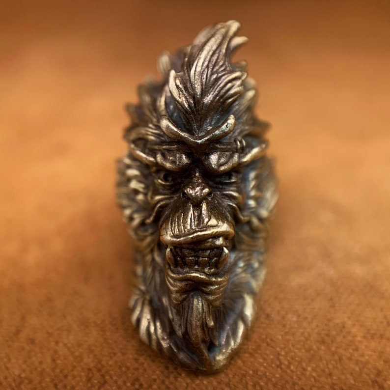 Brass Monkey King Knife Bead, Wukong Paracord Lanyard Bead,father's Day ...