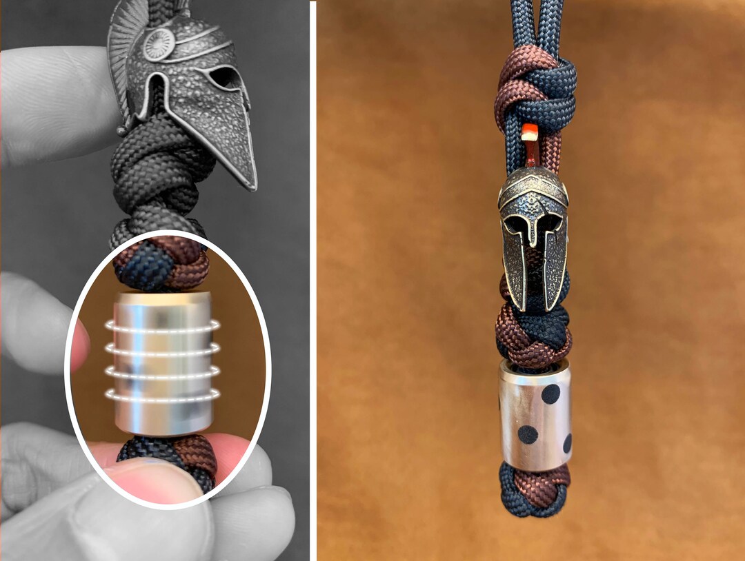 Custom Lanyard Keychain Spartan,550 Paracord Keychain With Brass Bead ...