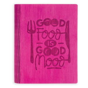 Pink Blank Recipe Book A5 / Colorful Wooden Cookbook for | Etsy