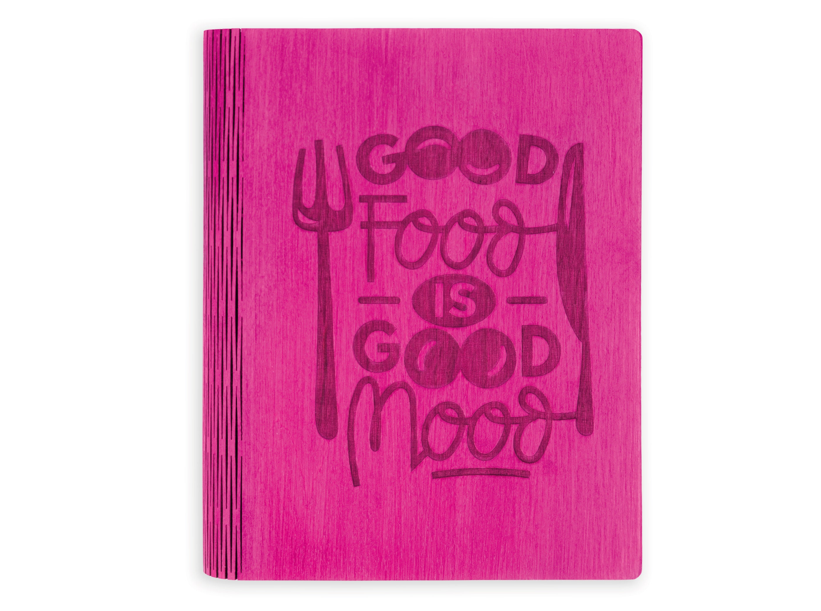 Pink Blank Recipe Book A5 / Colorful Wooden Cookbook for | Etsy