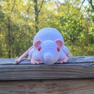 Fat Rat, Rat Plush, White Rat, Crochet Stuffed Amigurumi Plush - Etsy