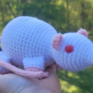 Fat Rat, Rat Plush, White Rat, Crochet Stuffed Amigurumi Plush - Etsy
