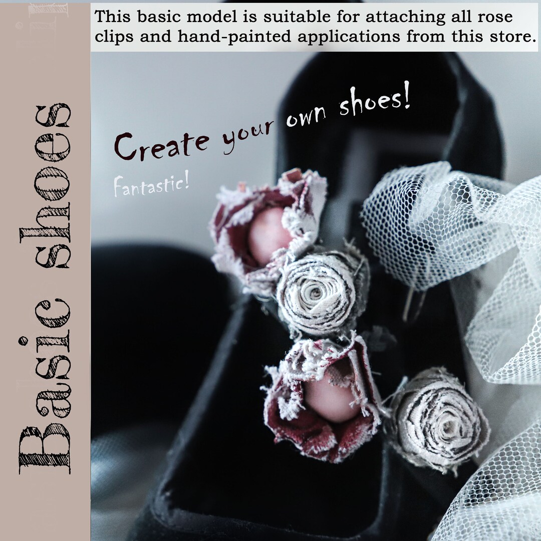 BASIC Shoes, Black, Rubber Sole. Make Your Own Creative Shoe Model ...