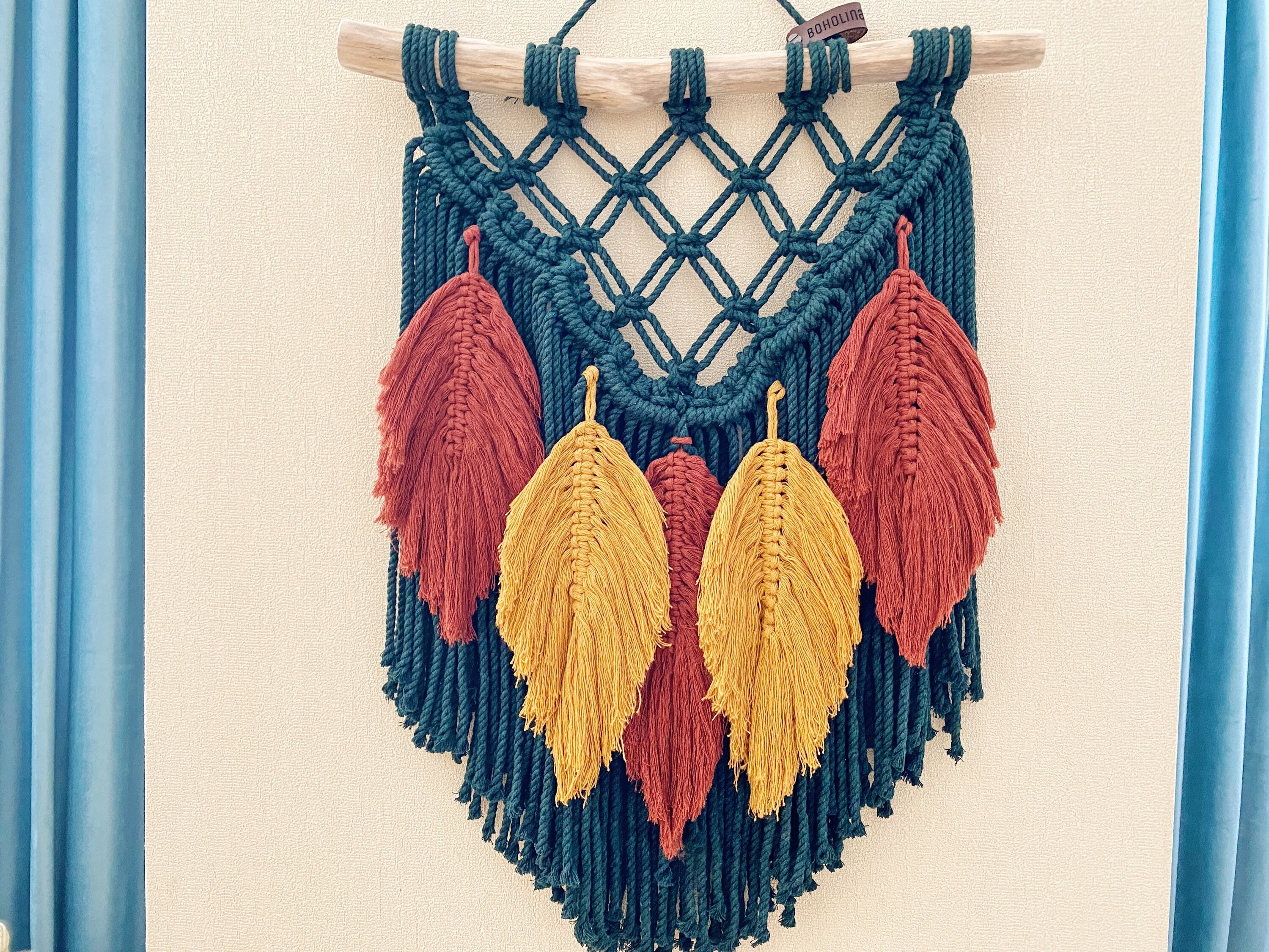 PDF Pattern Macrame Wall Hanging With Colourful Leaves - Etsy
