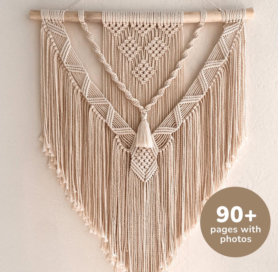 Easy Macrame Pattern PDF With Step by Step Photos, DIY Beginner Macrame ...