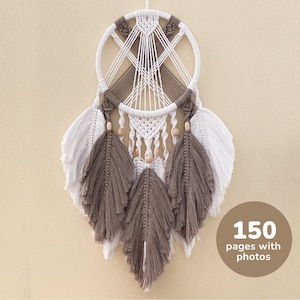Dream Catcher Macrame Pattern PDF With Photos, DIY Macrame Dreamcatcher ...