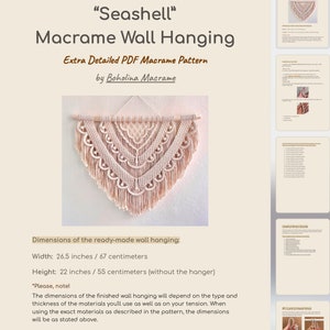 4 in 1 Macrame Pattern PDF With Photos, Beginner Macrame Wall Hanging ...
