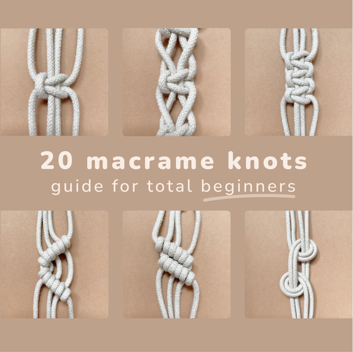 Macrame Knot Guide PDF With 20 Macrame Knots Explained Knot - Etsy