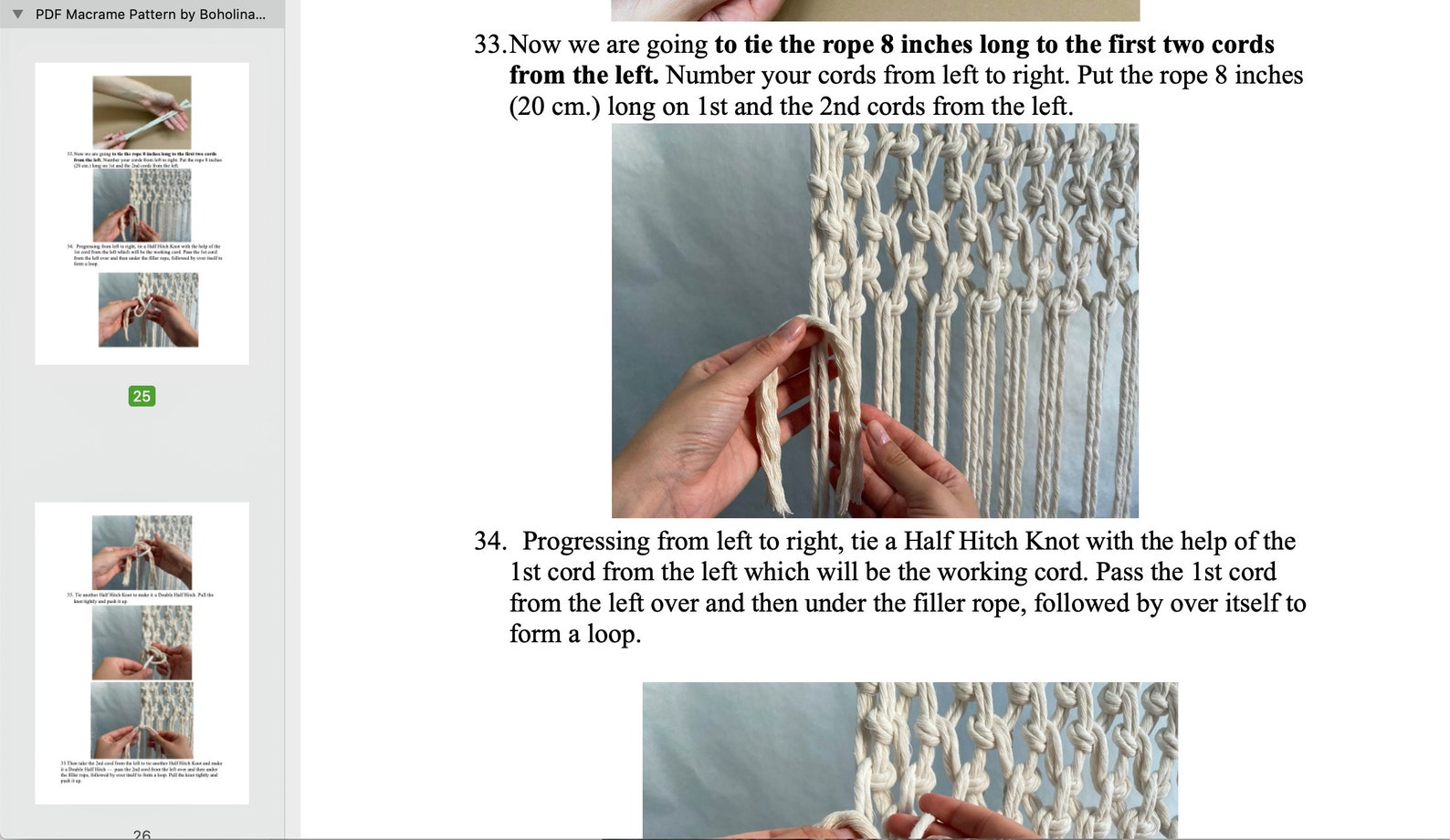 3-in-1 Macrame Pattern PDF With Photos Beginner Macrame Wall - Etsy