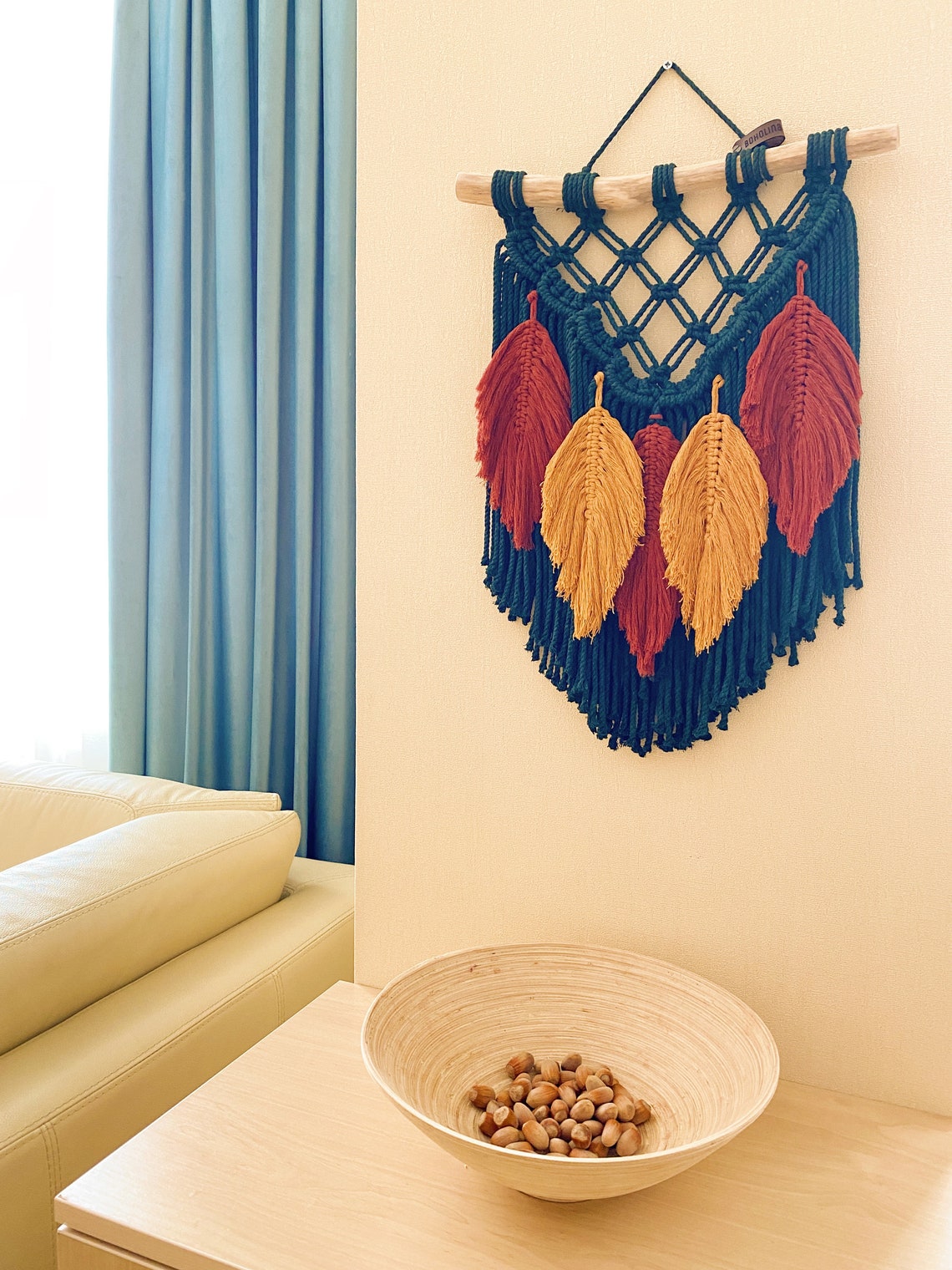 PDF Pattern Macrame Wall Hanging With Colourful Leaves - Etsy