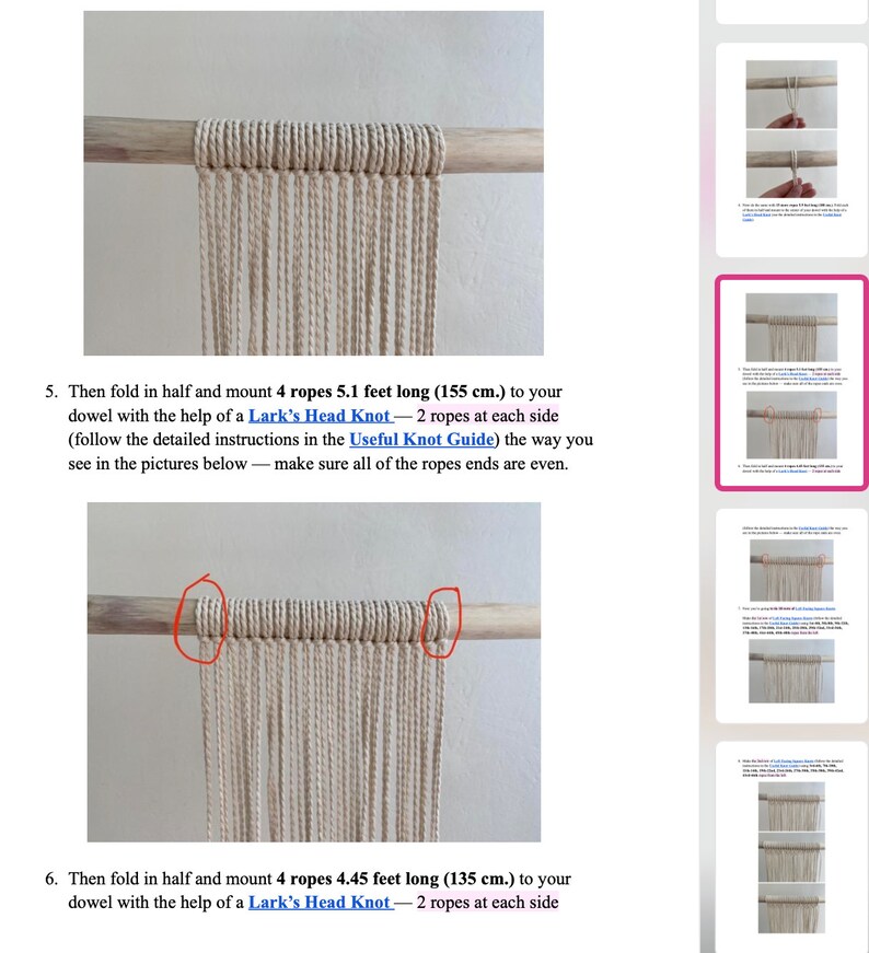 Easy Macrame Pattern PDF With Step by Step Photos DIY - Etsy