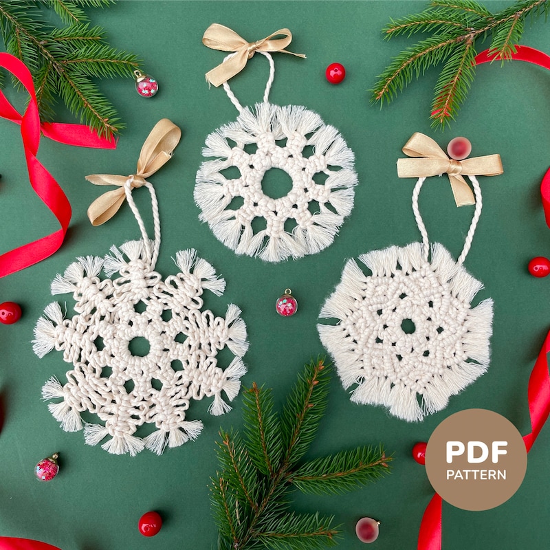 Macrame Snowflake - Etsy