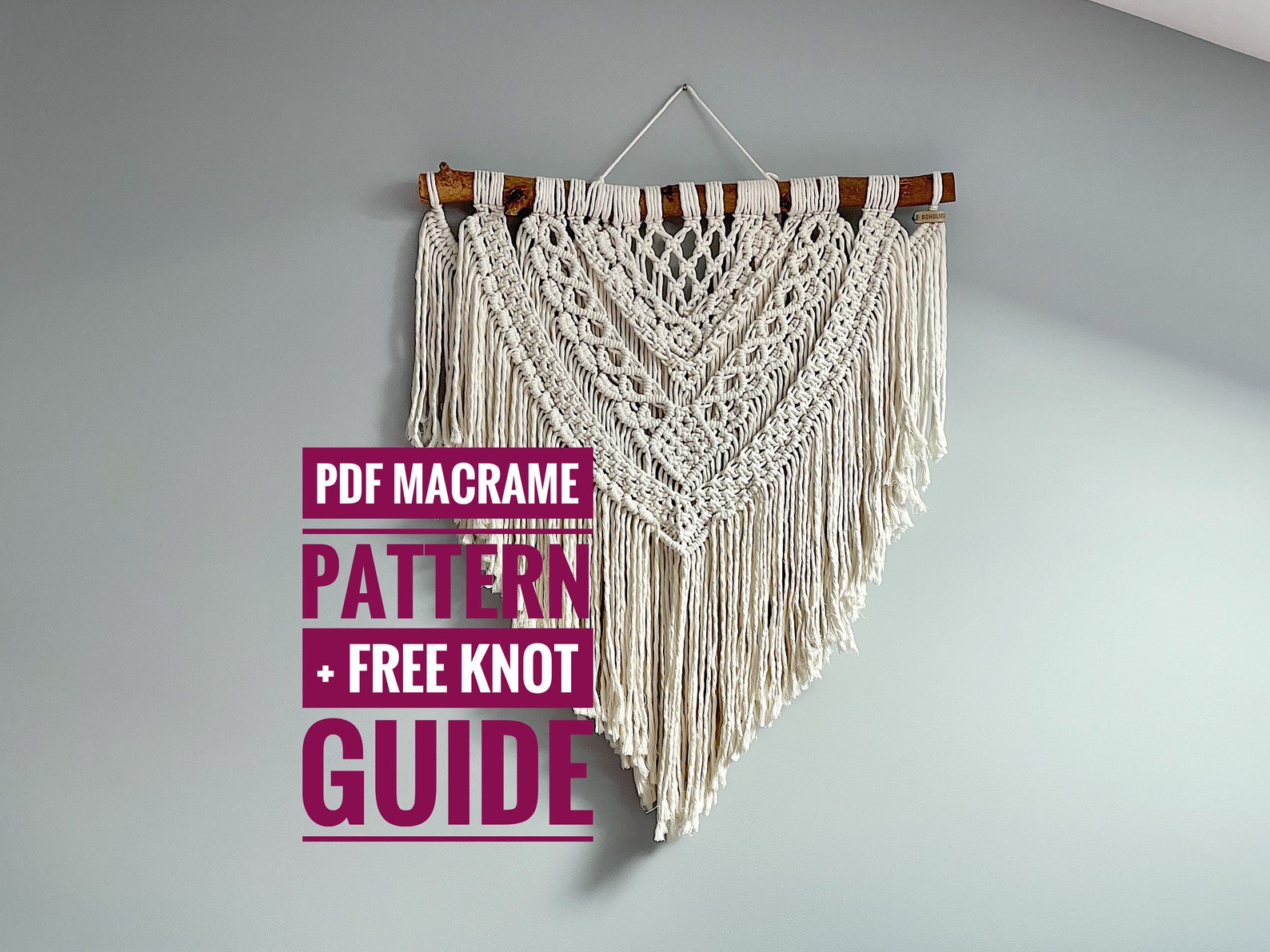 Large Macrame Pattern PDF With Photos Beginner Macrame Wall - Etsy