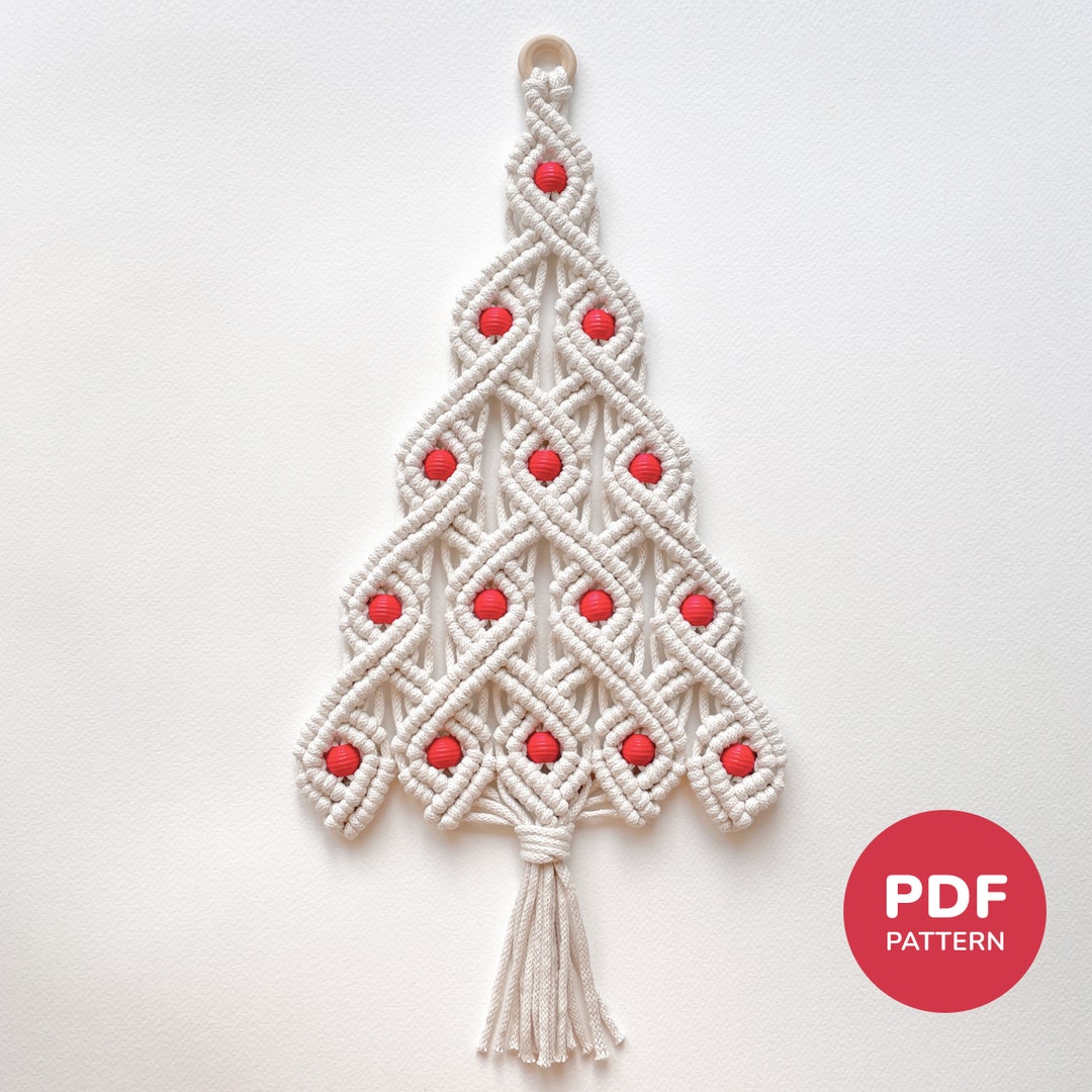 Macrame Christmas Tree Pattern PDF, Macrame Christmas Ornaments PDF ...