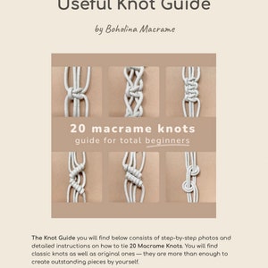 Macrame Knot Guide PDF With 20 Macrame Knots Explained Knot - Etsy
