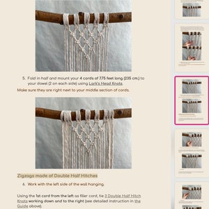2-in-1 Macrame Pattern PDF With Photos, Beginner Macrame Wall Hanging ...