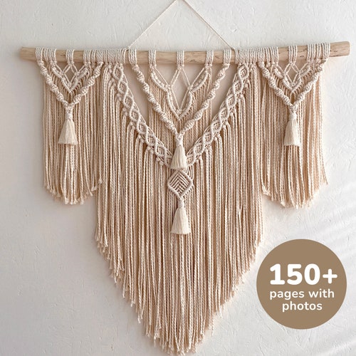Large Macrame Wall Hanging Pattern PDF Detailed Step by Step - Etsy