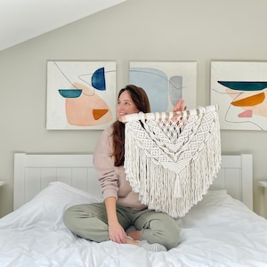 3-in-1 Macrame Pattern PDF With Photos, Beginner Macrame Wall Hanging ...