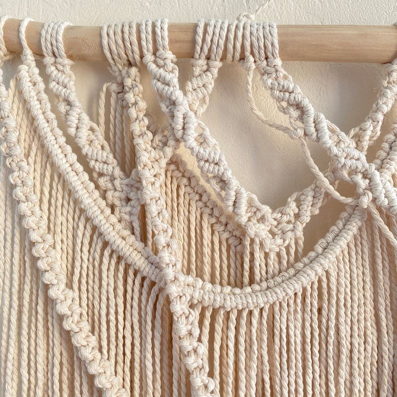 Rustic Macrame Pattern PDF With Photos, Macrame Wall Hanging, Step by ...