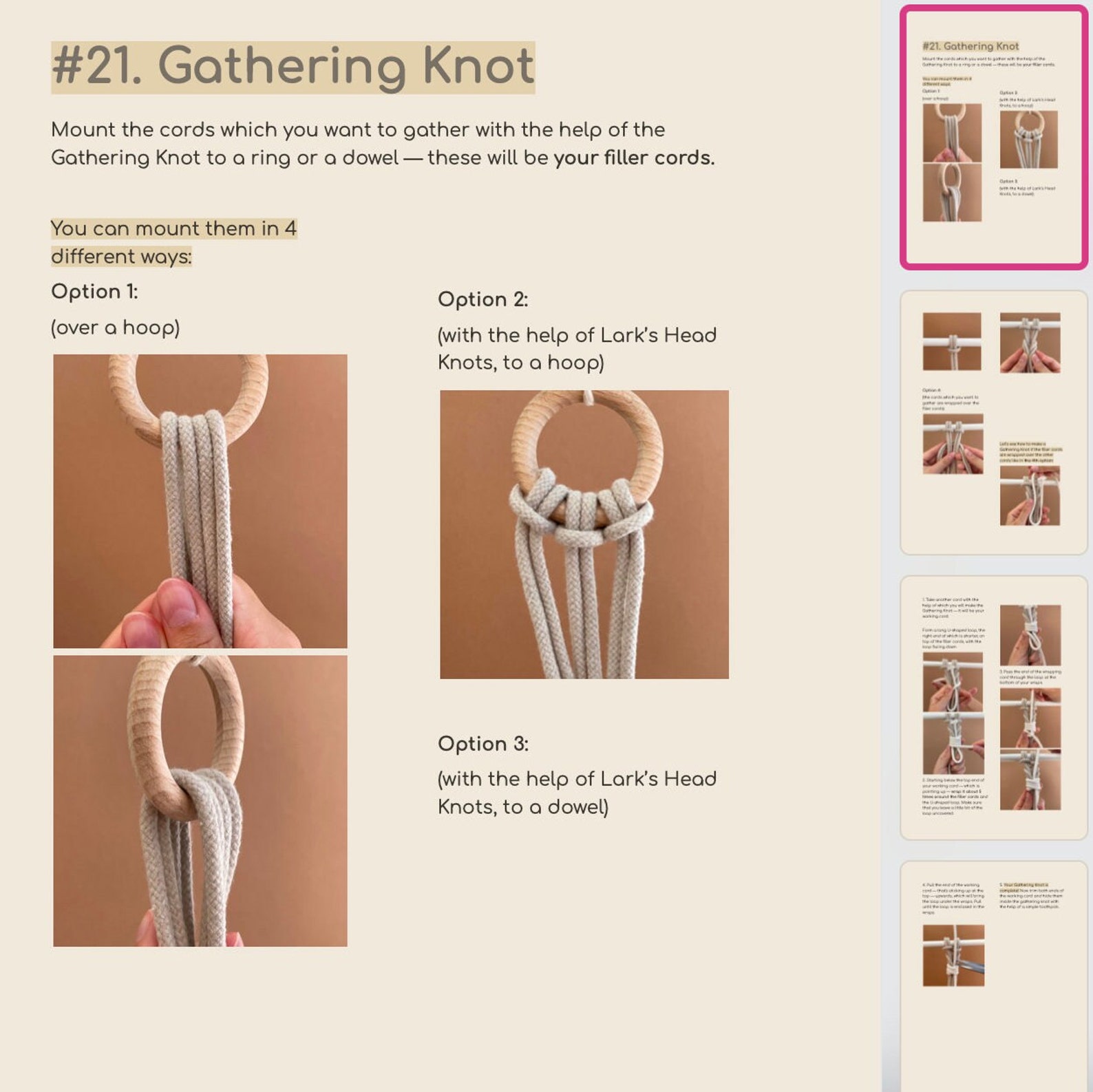 Macrame Knot Guide PDF With 20 Macrame Knots Explained, Knot Tutorial ...