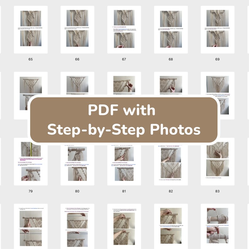 Easy Macrame Pattern PDF With Step by Step Photos DIY - Etsy