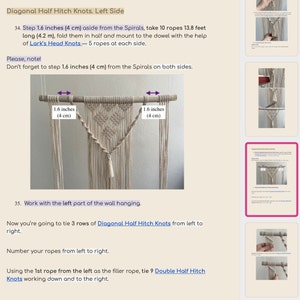 Easy Macrame Pattern PDF With Step by Step Photos, DIY Beginner Macrame ...
