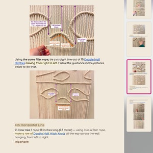 Macrame Weaving Pattern PDF, Woven Wall Hanging Pattern PDF, Easy ...