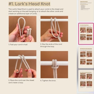 4 in 1 Macrame Pattern PDF With Photos, Beginner Macrame Wall Hanging Pattern, Macrame Tutorial ...