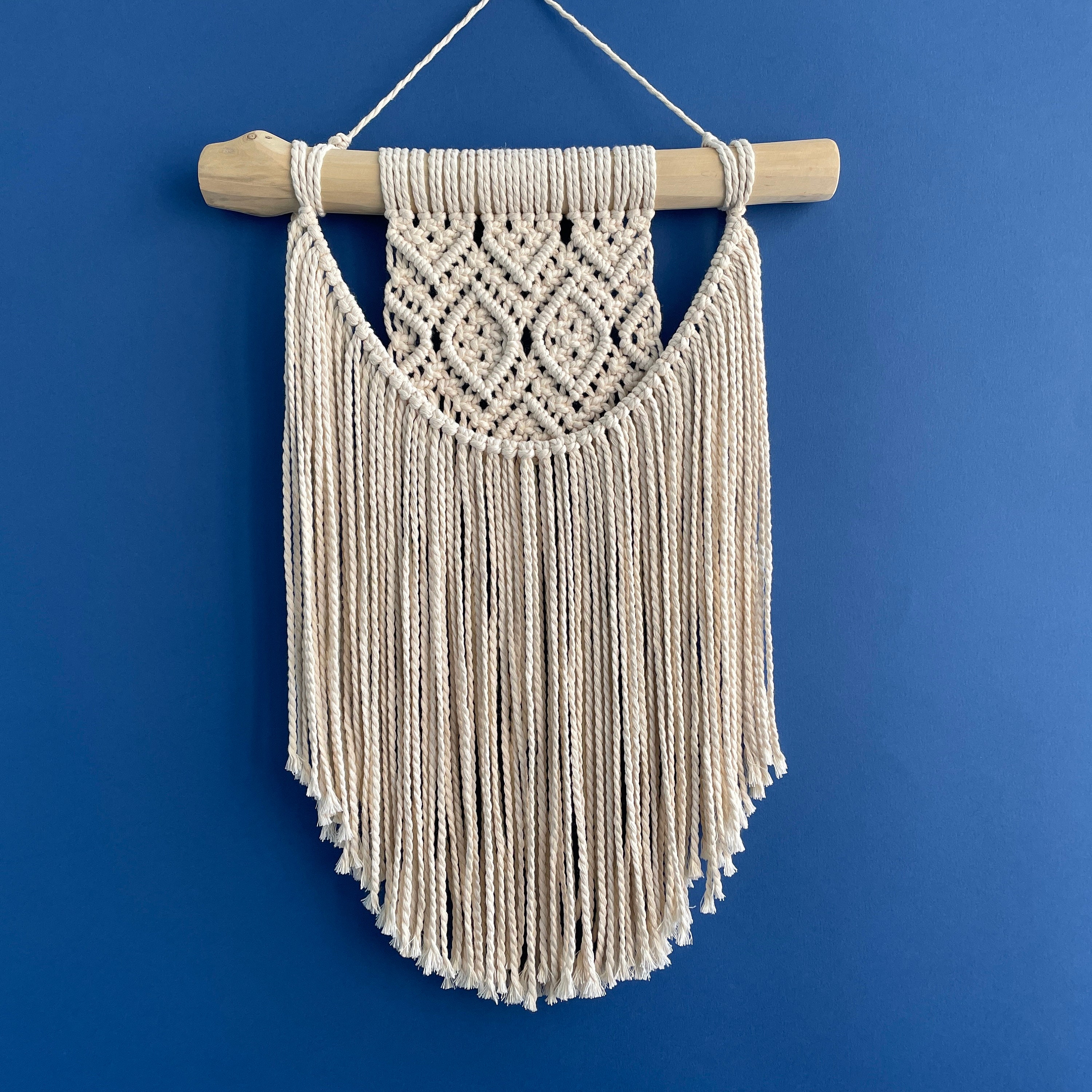 Beginner Macrame Pattern, Small Wall Hanging Macrame Pattern With Step ...