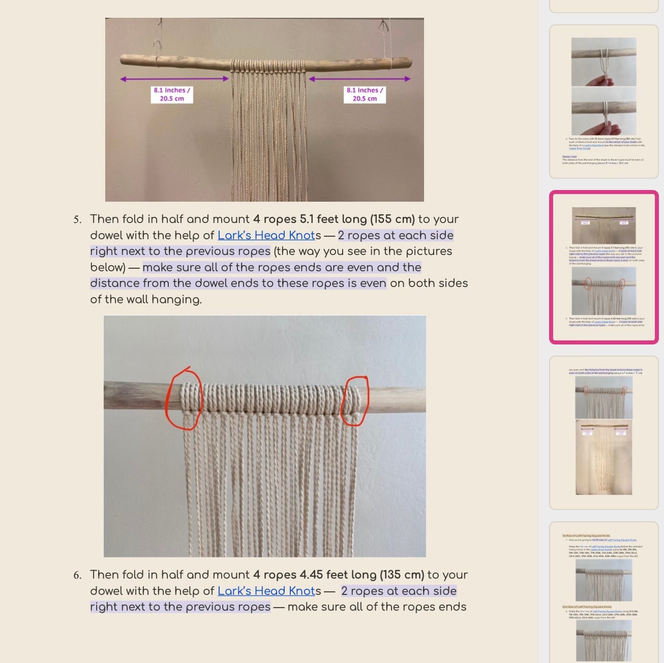 Easy Macrame Pattern PDF With Step by Step Photos, DIY Beginner Macrame ...