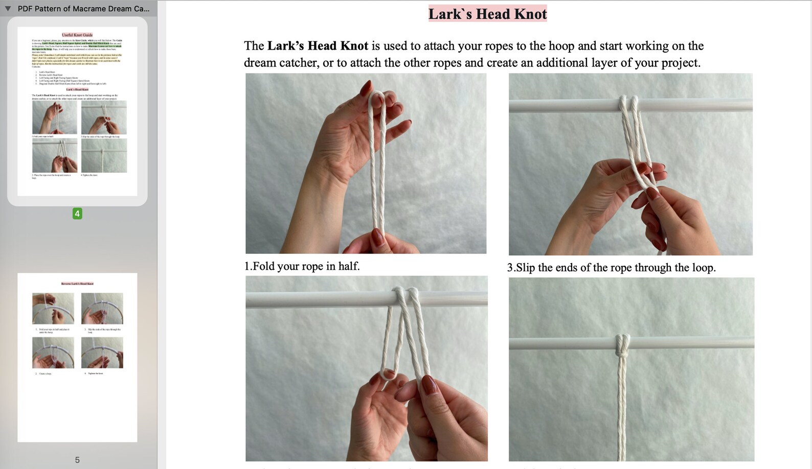 3-in-1 Macrame Pattern PDF With Photos Beginner Macrame Wall - Etsy