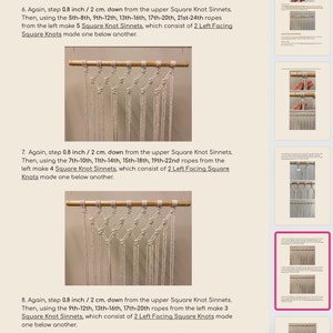 Macrame Photo Wall Display Pattern PDF, DIY Macrame Photo Holder ...