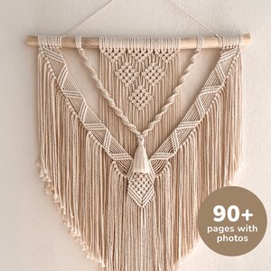 4 in 1 Macrame Pattern PDF With Photos, Beginner Macrame Wall Hanging Pattern, Macrame Tutorial ...
