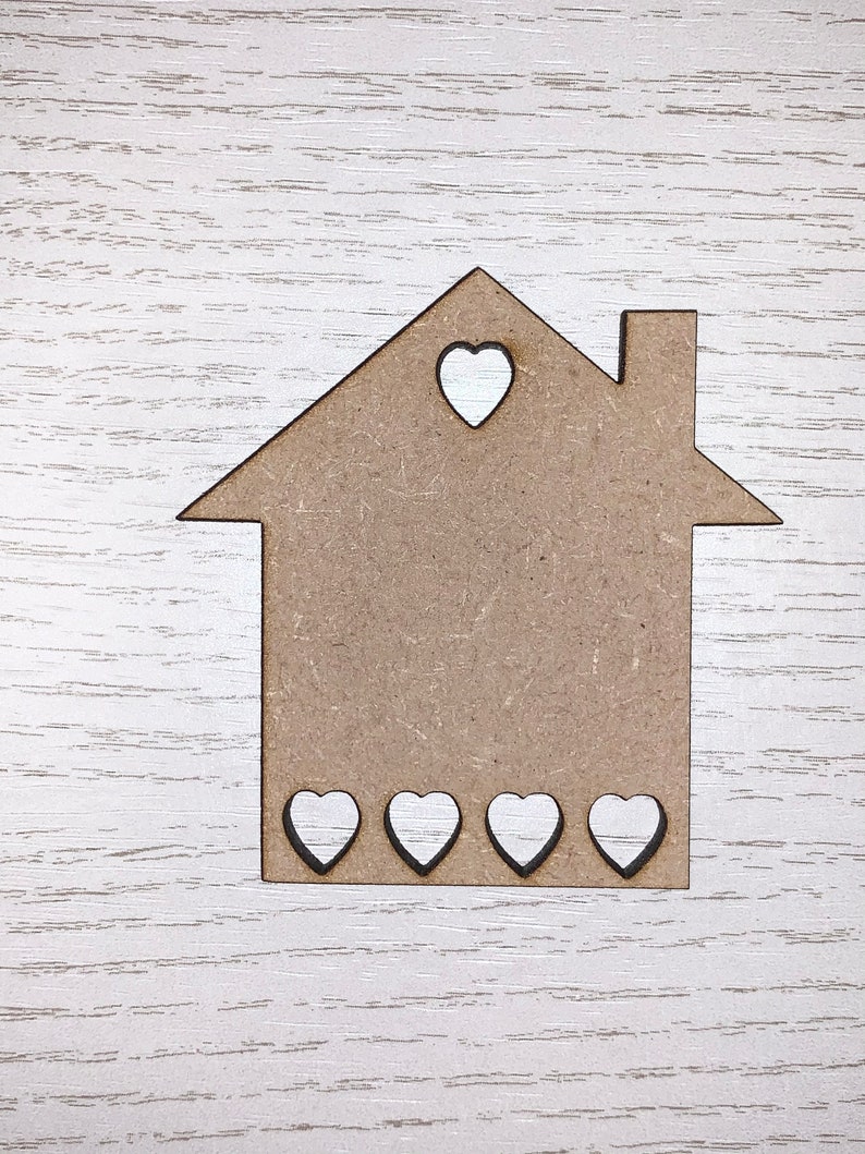 Wooden MDF Home and House Shapes Craft Shape | Etsy UK