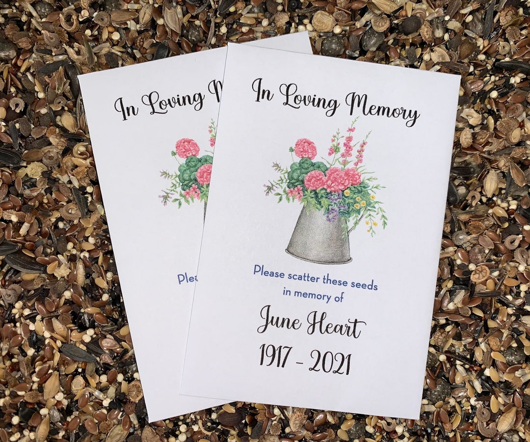 In Loving Memory Personalised Wild Flower Seed Packets - Etsy