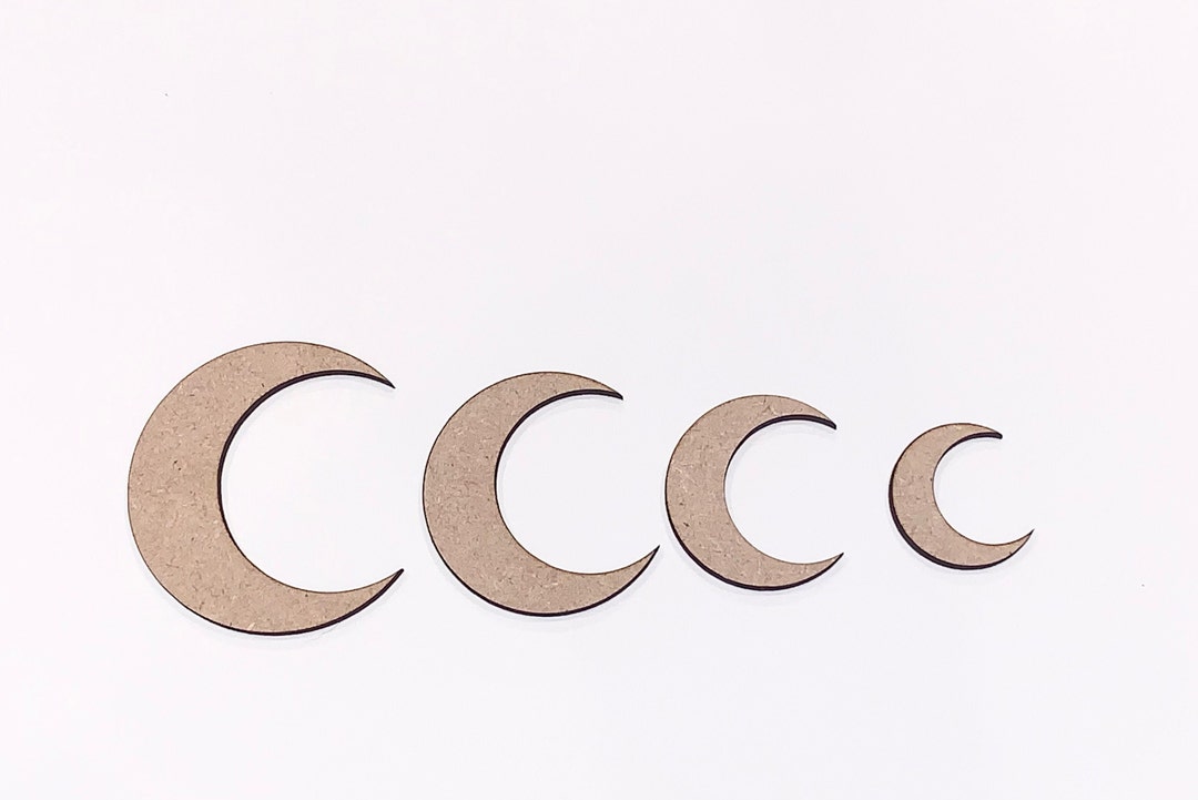 Half Moon MDF Craft Wooden Blank Shapes Embellishment - Etsy UK