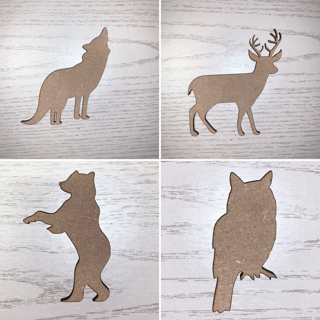 Wooden MDF Animal Shapes, a Woodland Animals - Craft Shape - Etsy UK