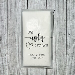 No Ugly Crying Tissue Packets | Wedding Tissues | Wedding Guests ...