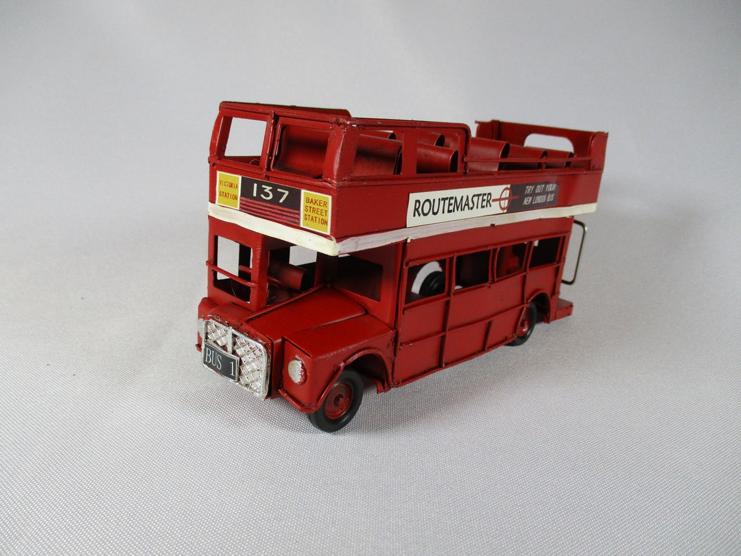 Vintage Red Double Decker Bus 17cm | Old Bus Model | Vintage Toy ...