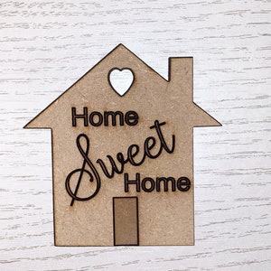 Wooden MDF Home and House Shapes - Craft Shape - Etsy UK