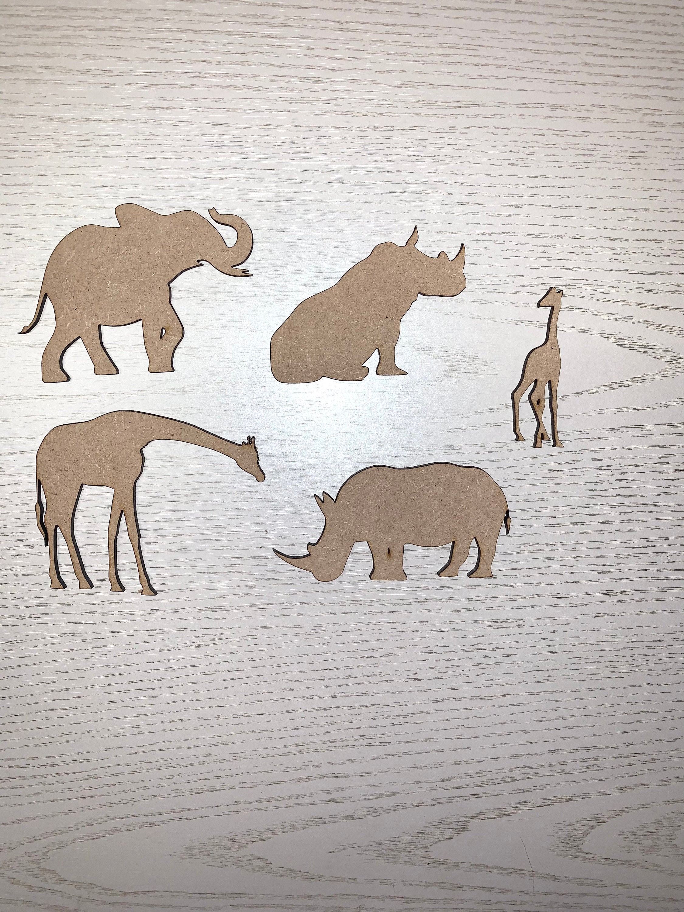 Wooden MDF Animal Shapes Safari Craft Shape - Etsy UK