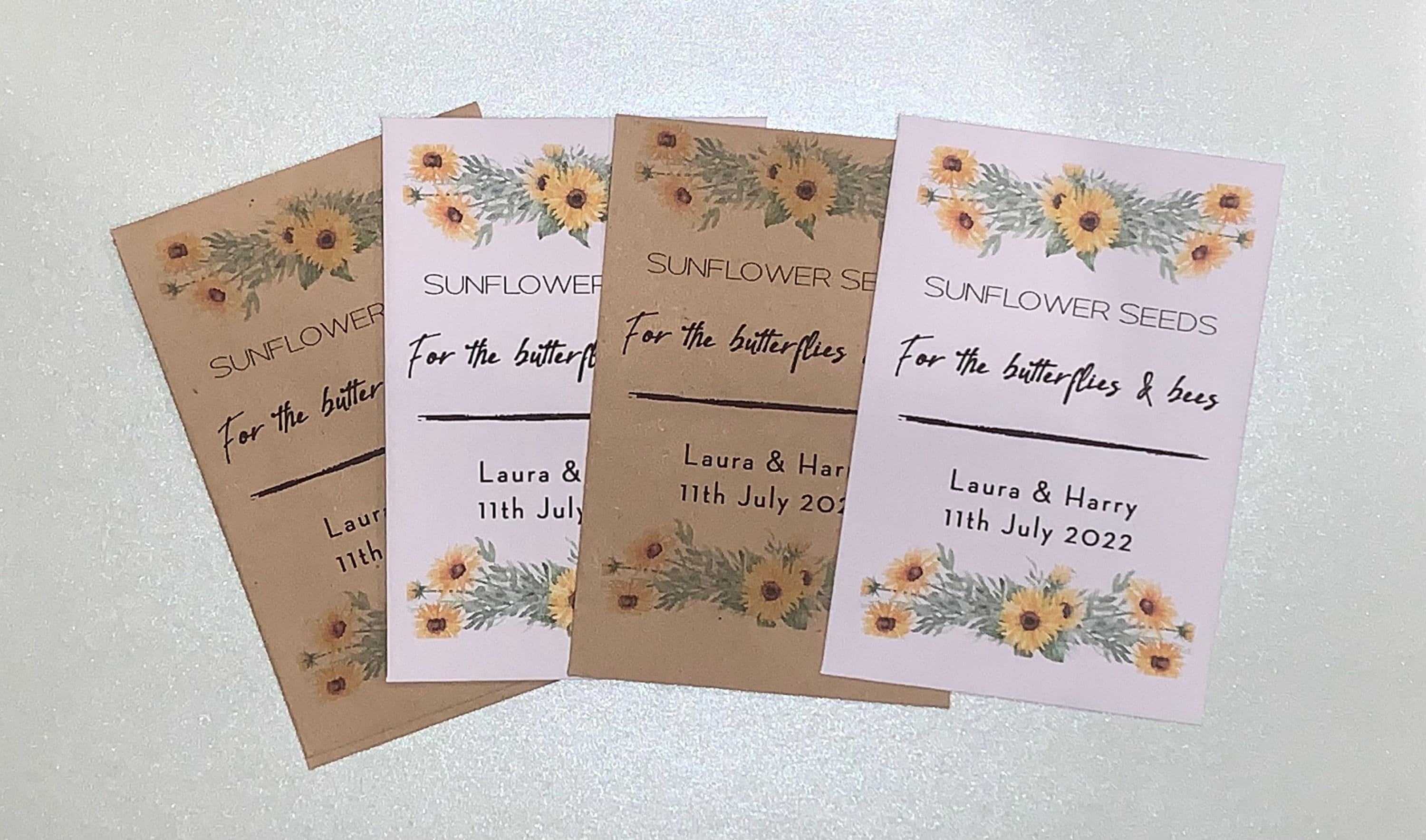 Personalised Sunflower Seed Packets Envelopes Wedding Favours | Etsy