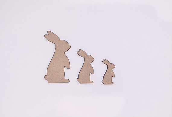 Wooden MDF Bunny Shapes Craft Shape Easter Bunny Shape - Etsy UK