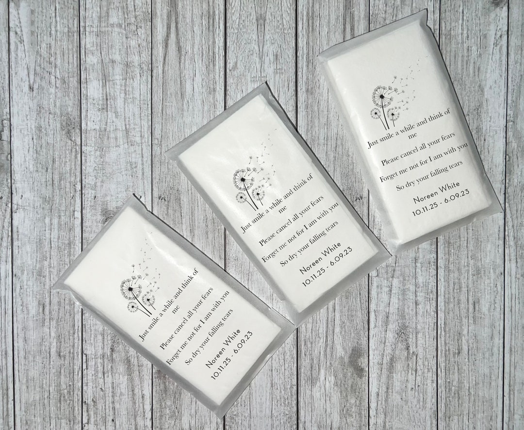 Remember Me Tissue Packets | Funeral Tissues | Funerals |biodegradable ...