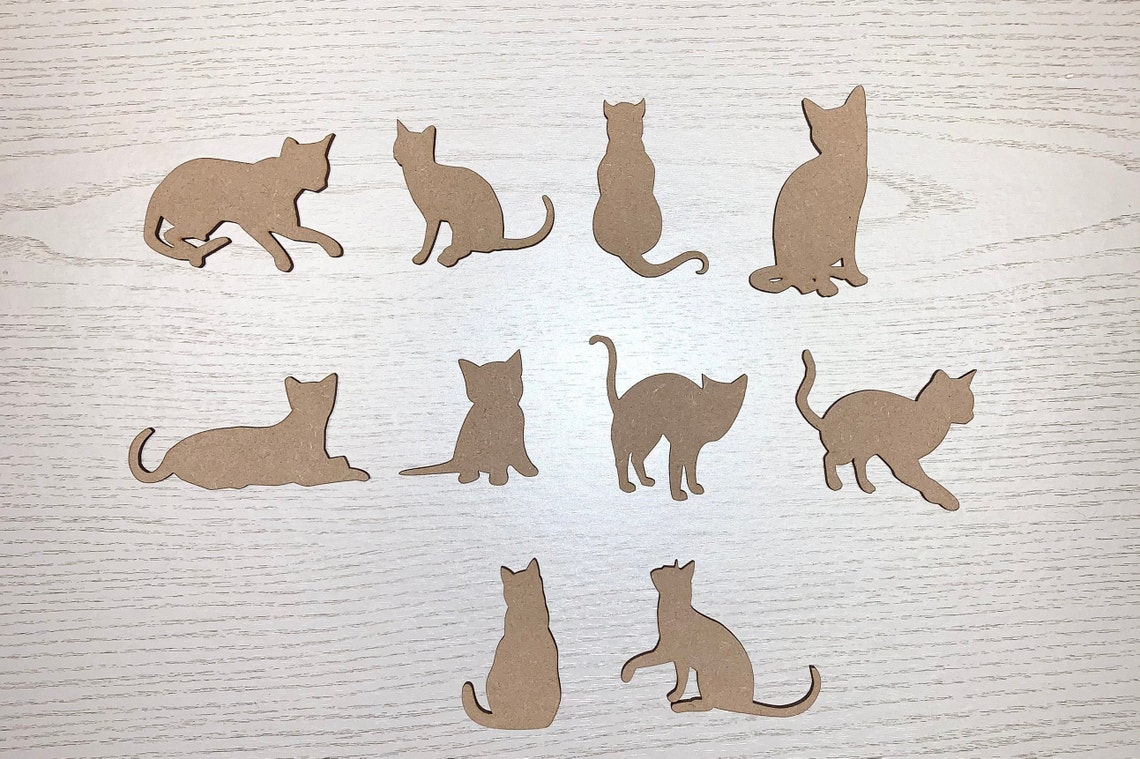 Cat MDF Shapes Craft Shapes | Etsy