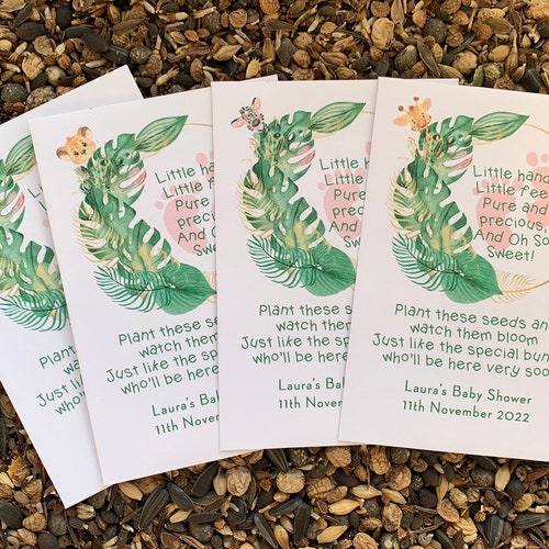 Baby Shower Favour Seed Packet Personalised Favour 2 - Etsy