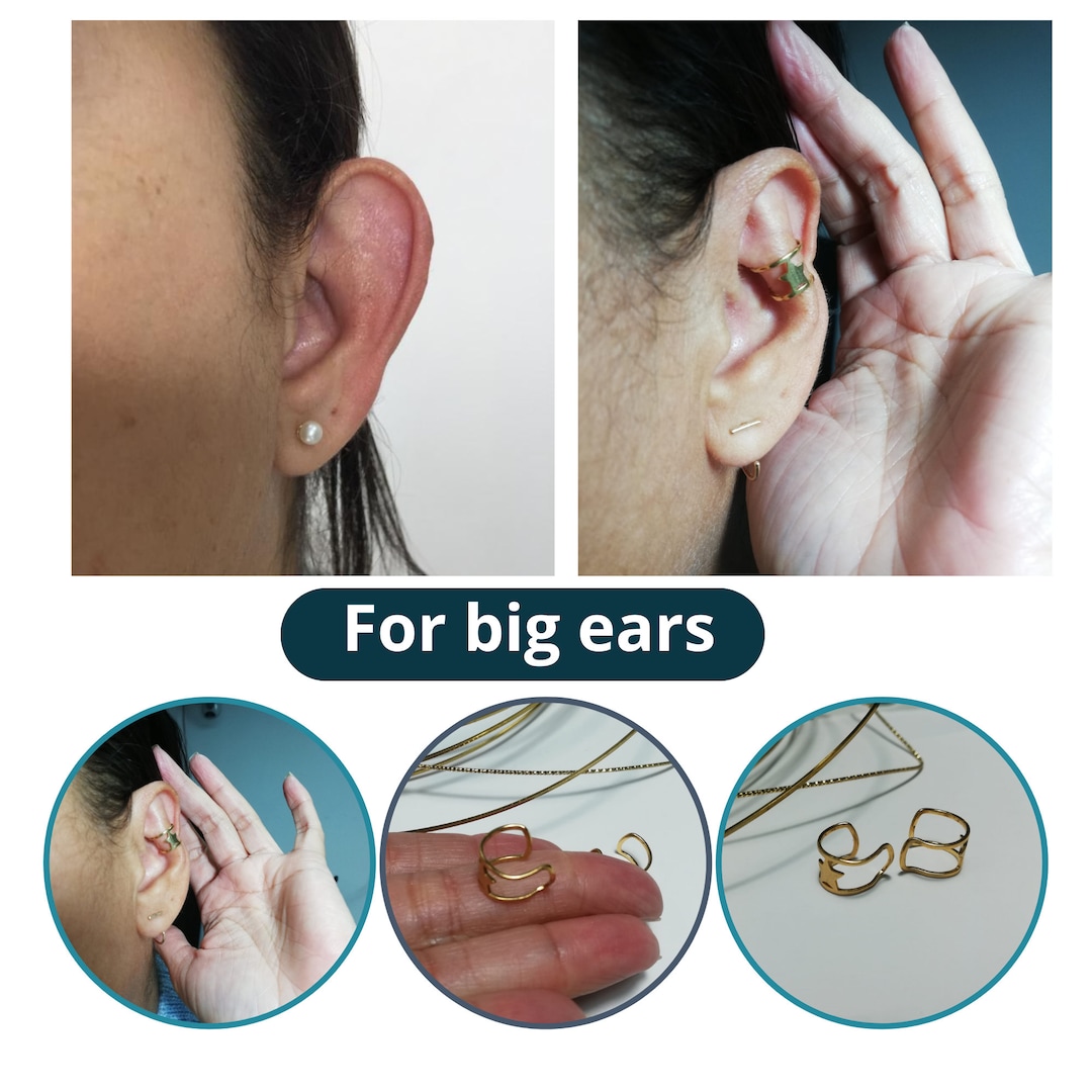 Ear Cuff for Big Ear Fake Piercing for Protruding Ears - Etsy