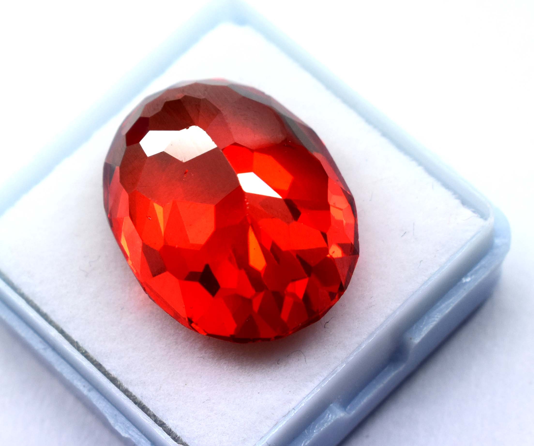 43.45 Ct Red Zircon Natural Loose Gemstone Oval Cut Certified - Etsy UK