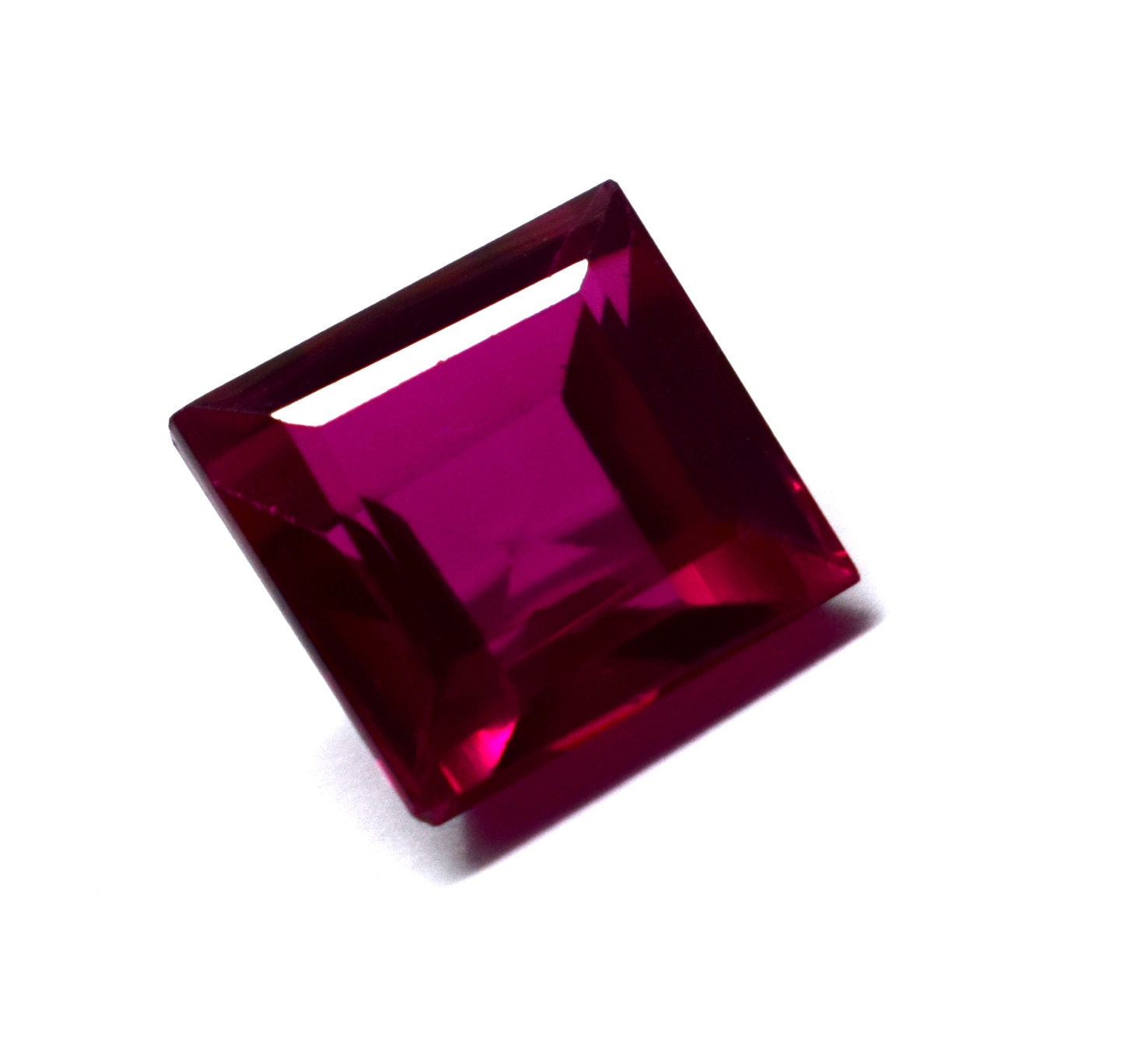 Jewelry Making & Beading Natural Red Ruby Square Step Cut 6Cts Burmese ...